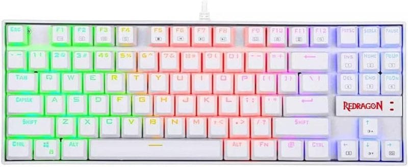 Redragon K552 RGB White Wired Mechanical Gaming Keyboard – Zaytoona.com