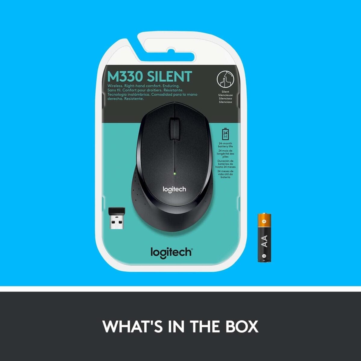 Logitech M330 Silent Plus Wireless Mouse Black